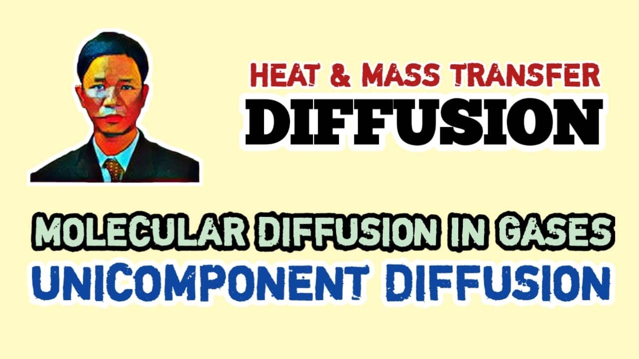 DIFFUSION - MOLECULAR DIFFUSION IN GASES - UNICOMPONENT DIFFUSION - YouTube