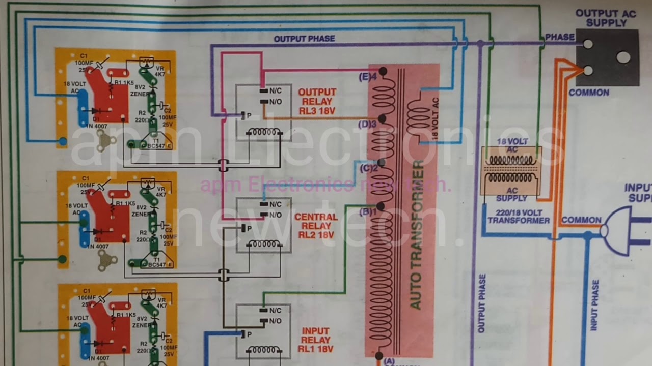 #Stabilizer Manual & Automatic Circuit diagram & PCB Layout all Type ...