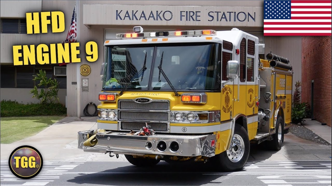[Hawaii] Honolulu Fire Dept. Engine 9 Responding from Kakaako Fire ...