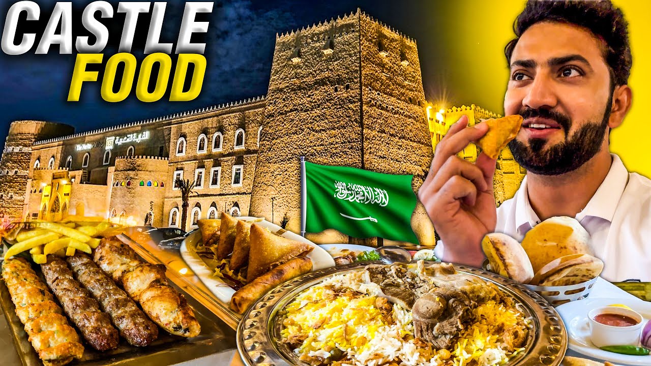 We Tried Saudi Castle Food 🏰 Yummy Mutton Mathlotha | Barbecue & Jaresh ...