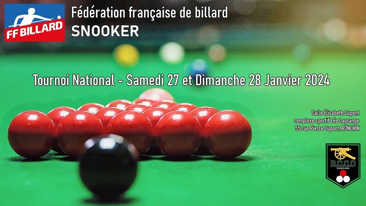 Tournoi National Snooker - Billard 2 - YouTube