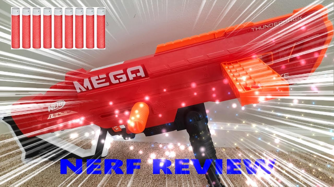 [REVIEW] Nerf Accustrike MEGA Thunderhawk | Nerf Gun | Justin and ...