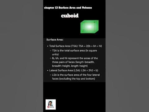 10th Surface Area and Volume CUBOID #cbse #ncert #10thmaths #boardexam #mathstricks - YouTube