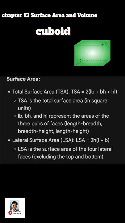10th Surface Area and Volume CUBOID #cbse #ncert #10thmaths #boardexam #mathstricks - YouTube