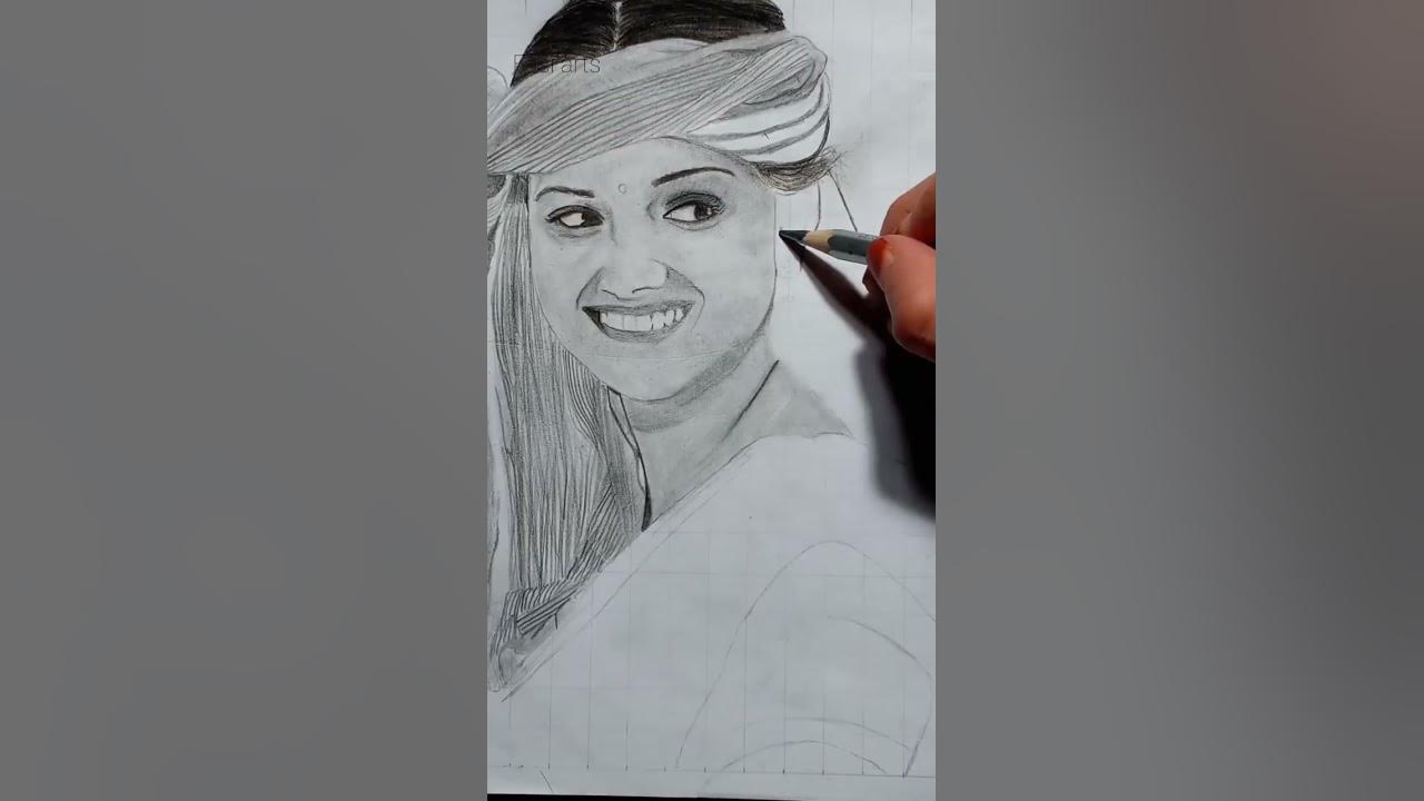 Keerthy suresh pencil drawing |How to draw keerthy suresh - YouTube