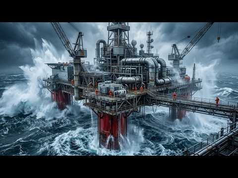 DENİZDEN petrol BÖYLE ÇIKARILIR | Bir PETROL platformunun GERÇEK çalışma sistemi