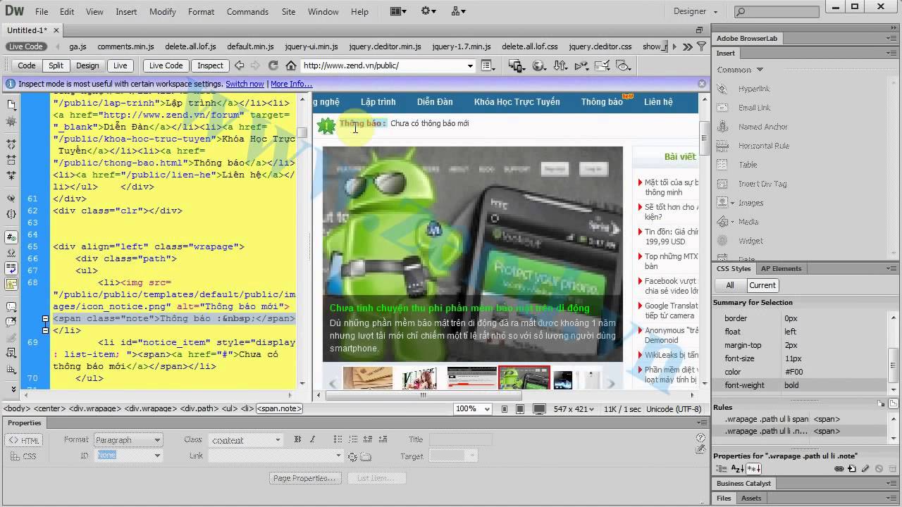 Hiểu biết cơ bản về Dreamweaver CS6 - YouTube