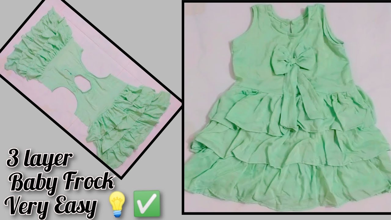 Baby Frock/Layer Baby frock Cutting and Stitching|Frill frock |how to ...