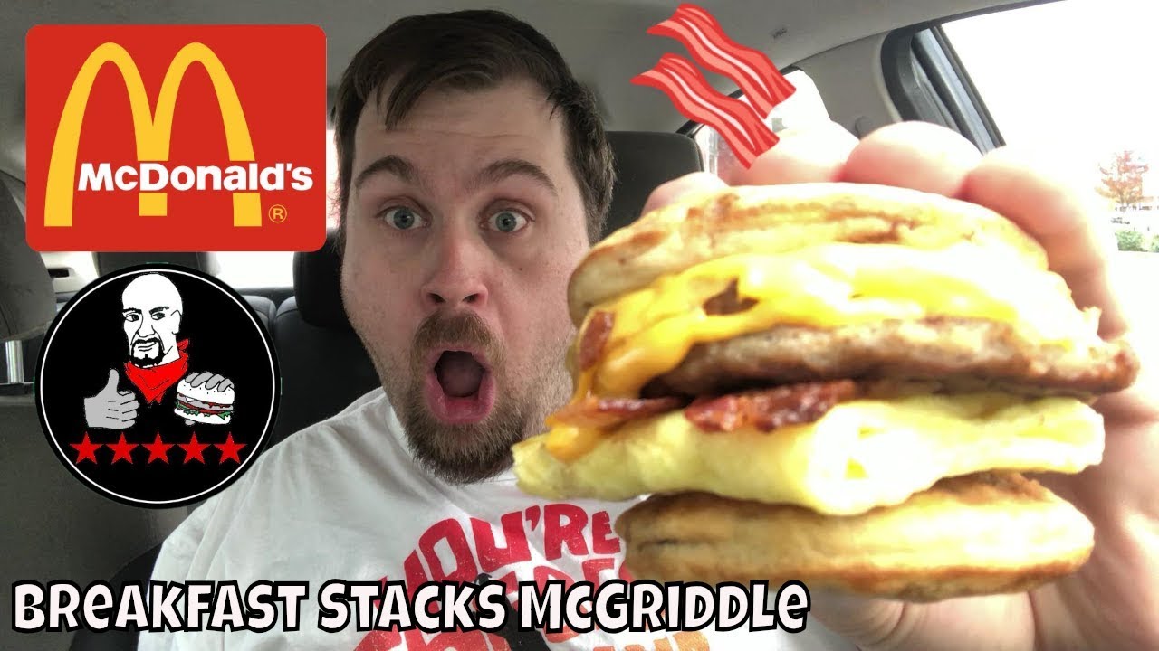 McDonald's NEW Breakfast Triple Stacks REVIEW - YouTube