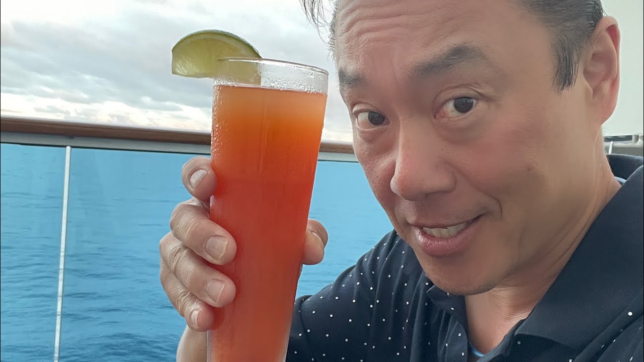 Live on the Diamond Princess cruise enjoying cocktail July 31, 2024 ...