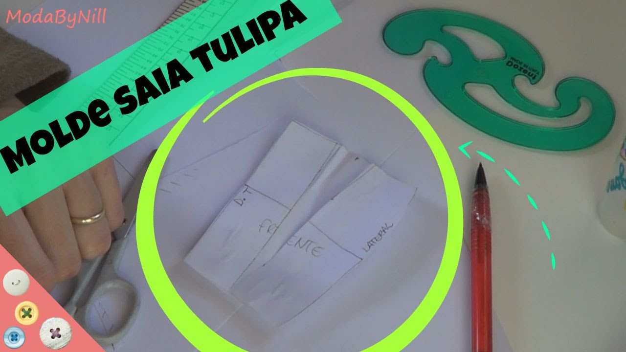 VEDA #21 Molde Saia Tulipa | ModaByNill - YouTube