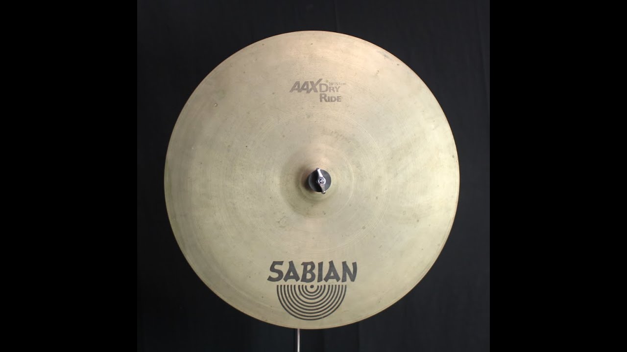 Used Sabian 20" AAX Dry Ride - 2599g - YouTube