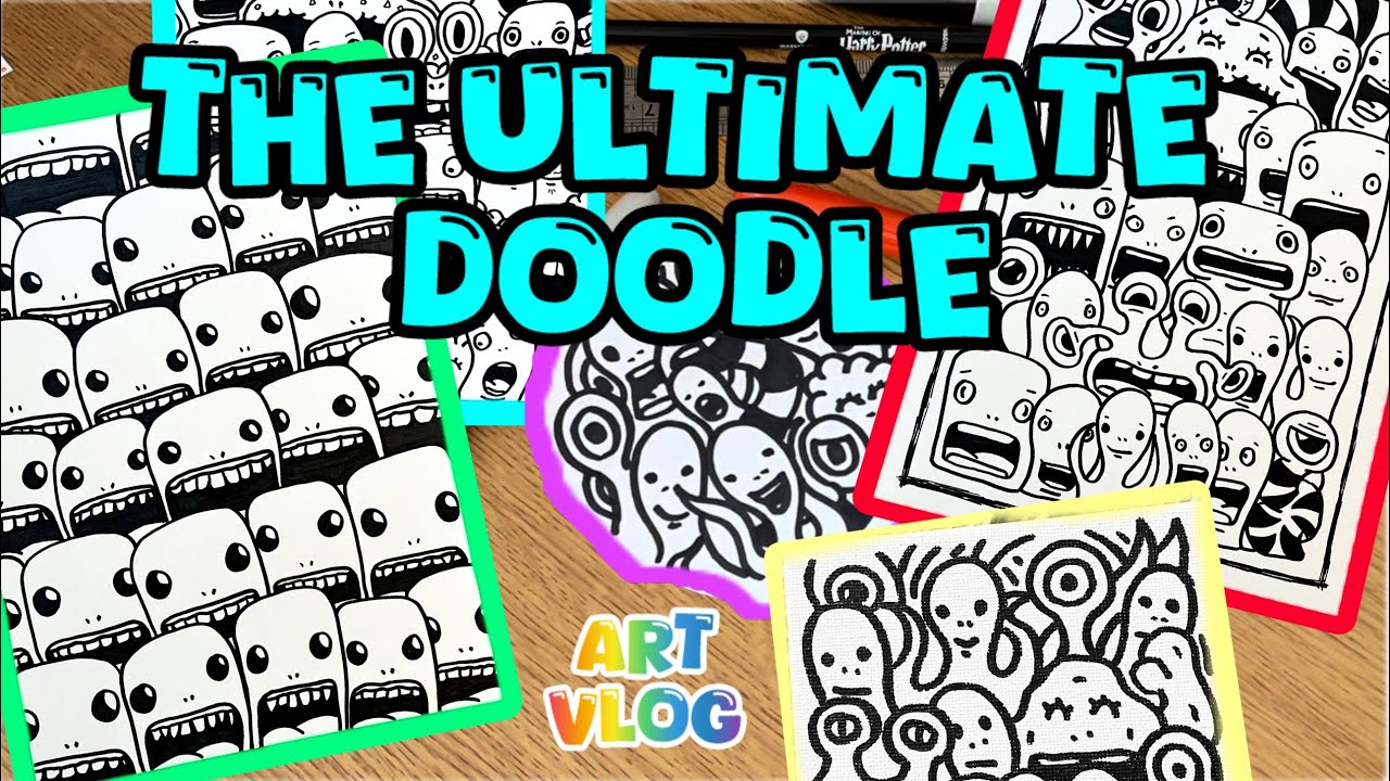 The Ultimate Art Doodle Combination | Art Vlog - YouTube
