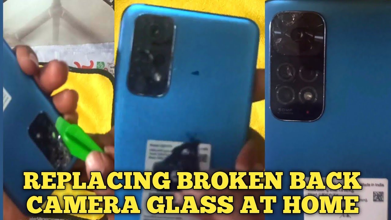 How to Replace broken camera Glass For redmi note 11s l broken back ...