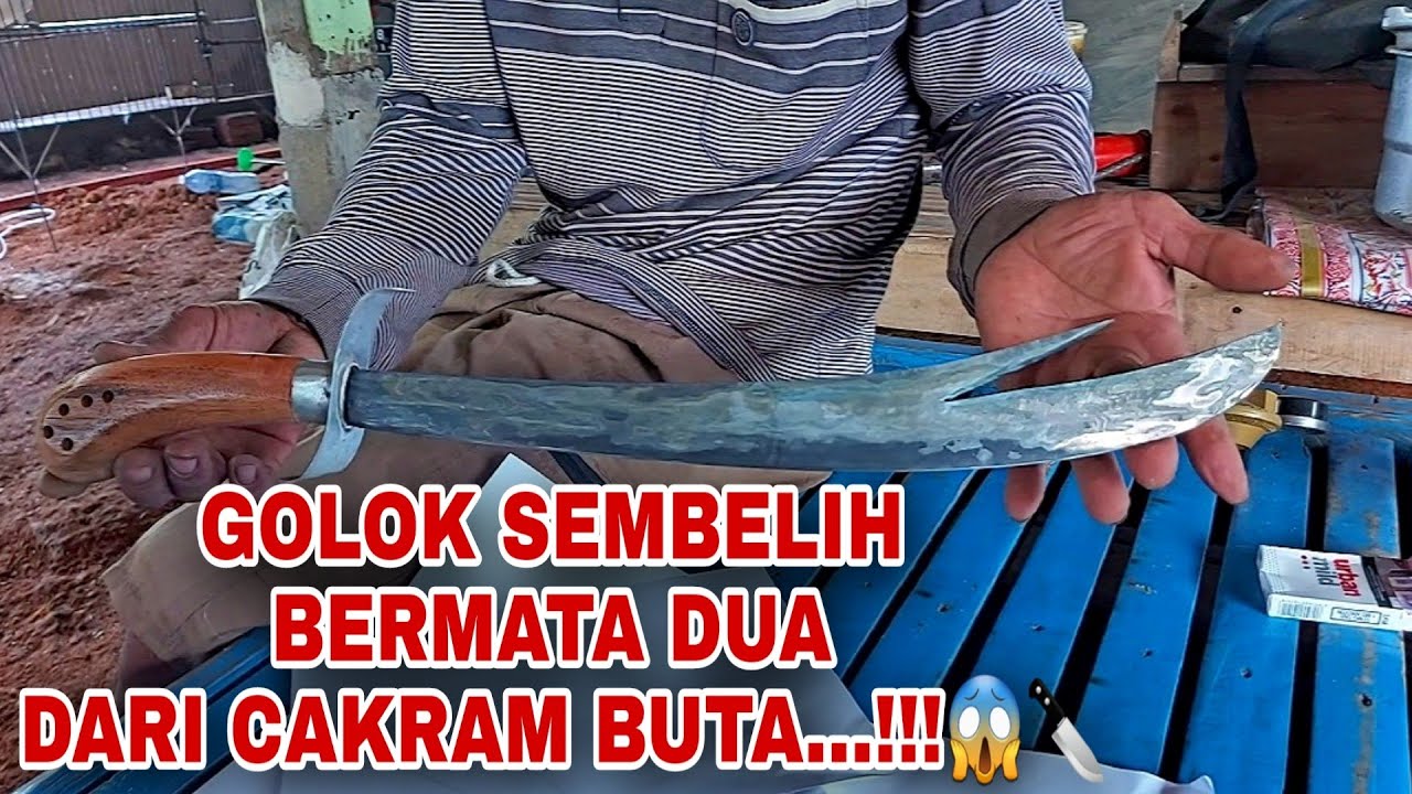 🔴Proses Pembuatan Golok Sembelih Super Tajam Dobel Baja Bermata 2 Dari ...