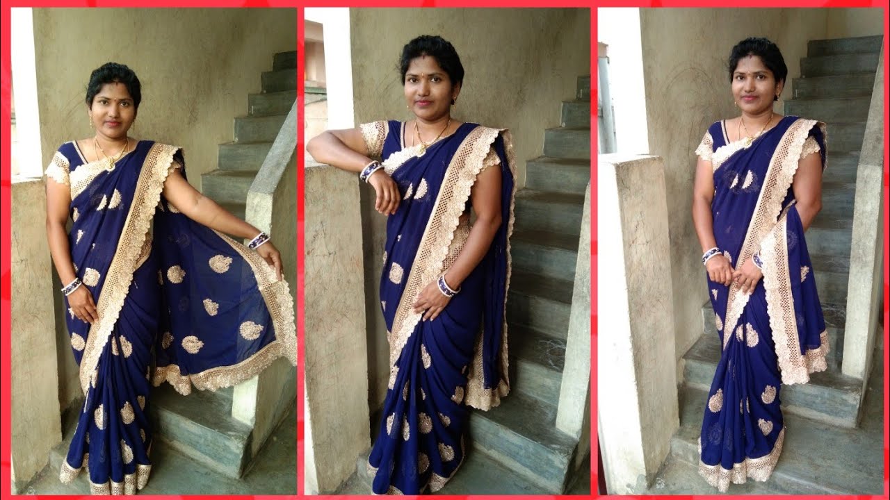 How to Drape Heavy Work Saree To Look Slim //step by step perfectly ...