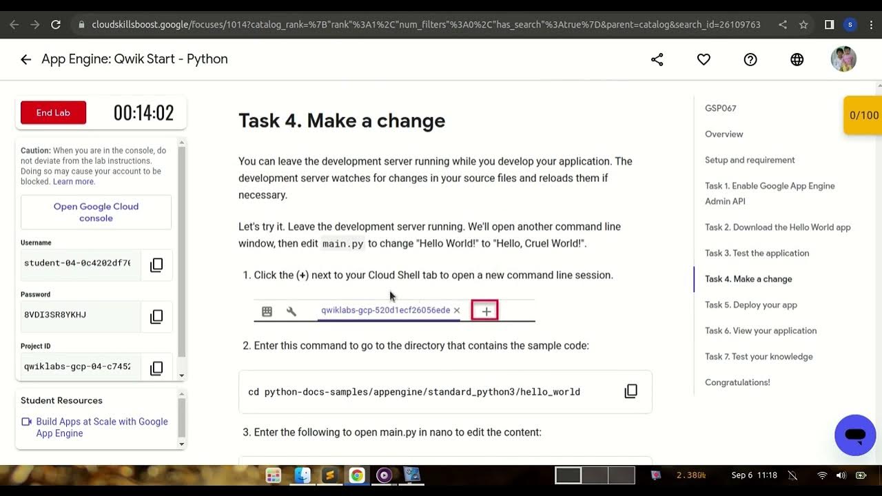 App Engine Qwik Start Python 2023 Gsp067 Youtube
