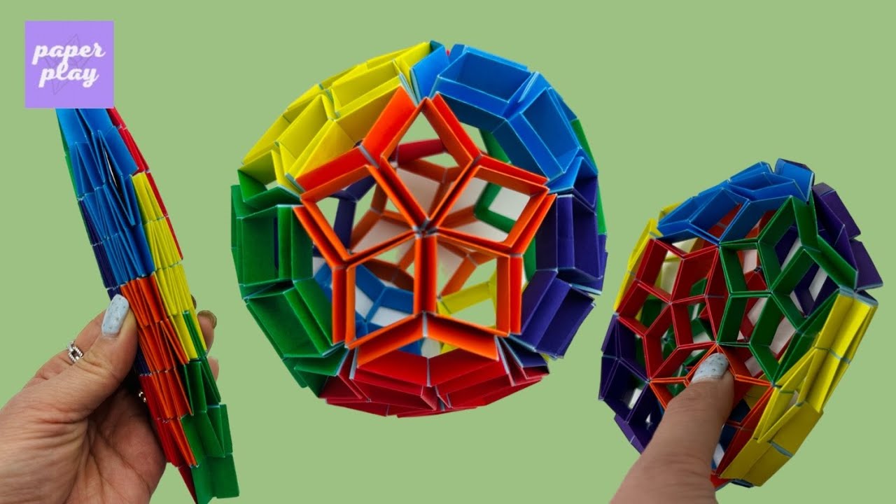 종이로 변신하는공을 만들어요 변신장난감 Making a transforming ball @paper-play - YouTube