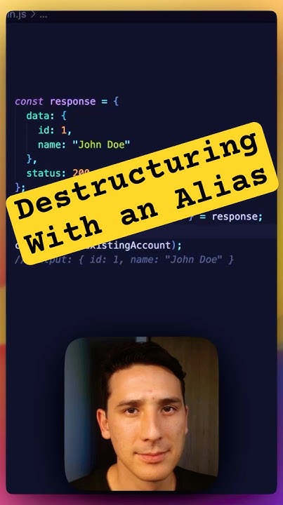 Wow: Destructuring w/ Alias in JavaScript #javascript #javascripttutorial #coding #programming ...