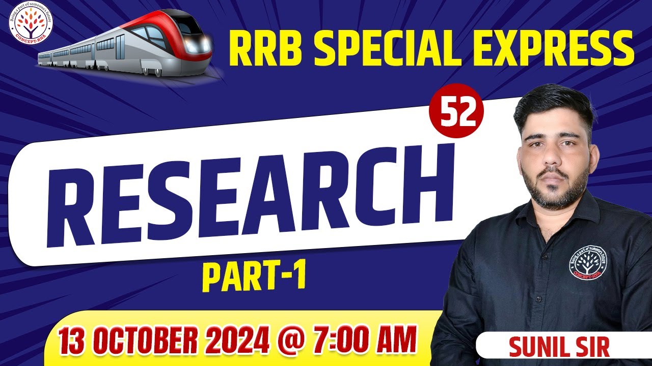 RRB Special Express | Research | Part-1 | By Sunil Sir | RRB Special - YouTube
