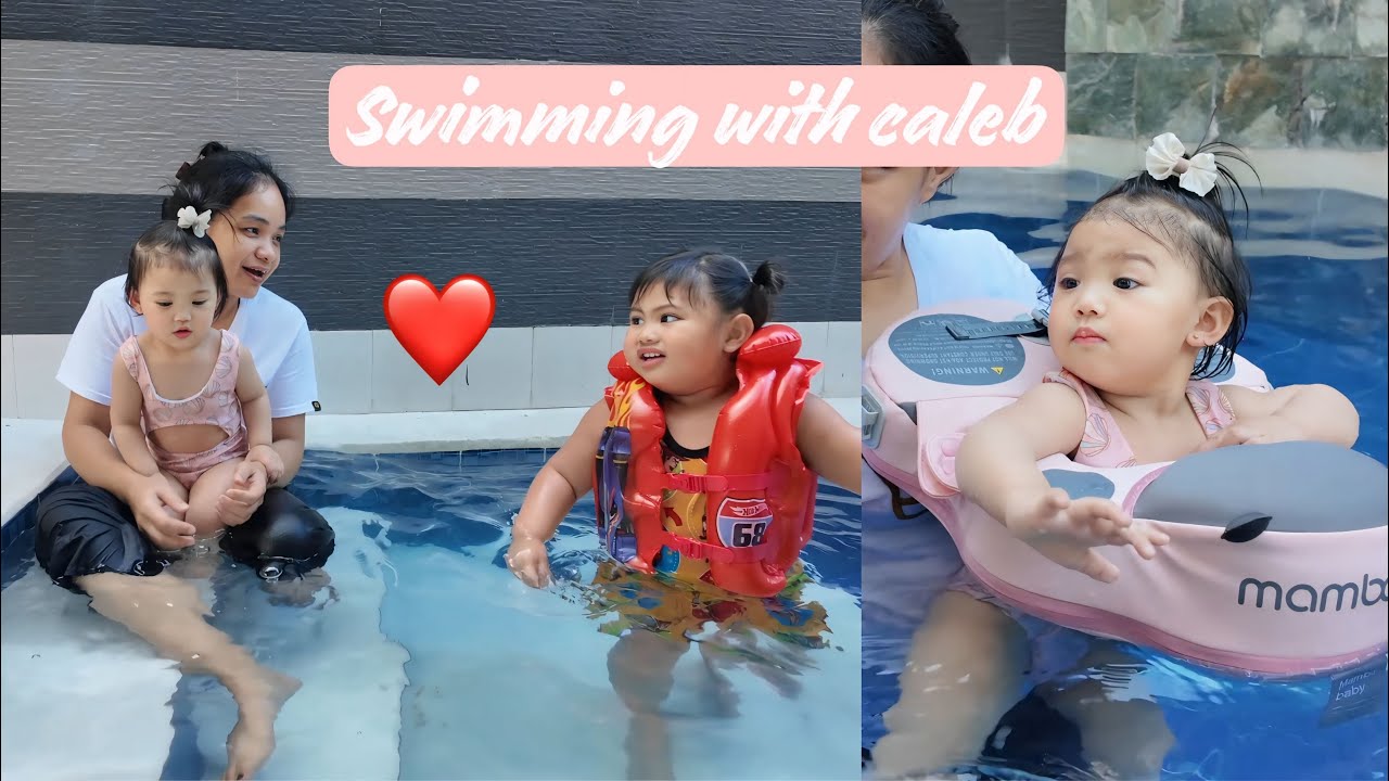 swimming with kuya caleb ️🛁 - YouTube