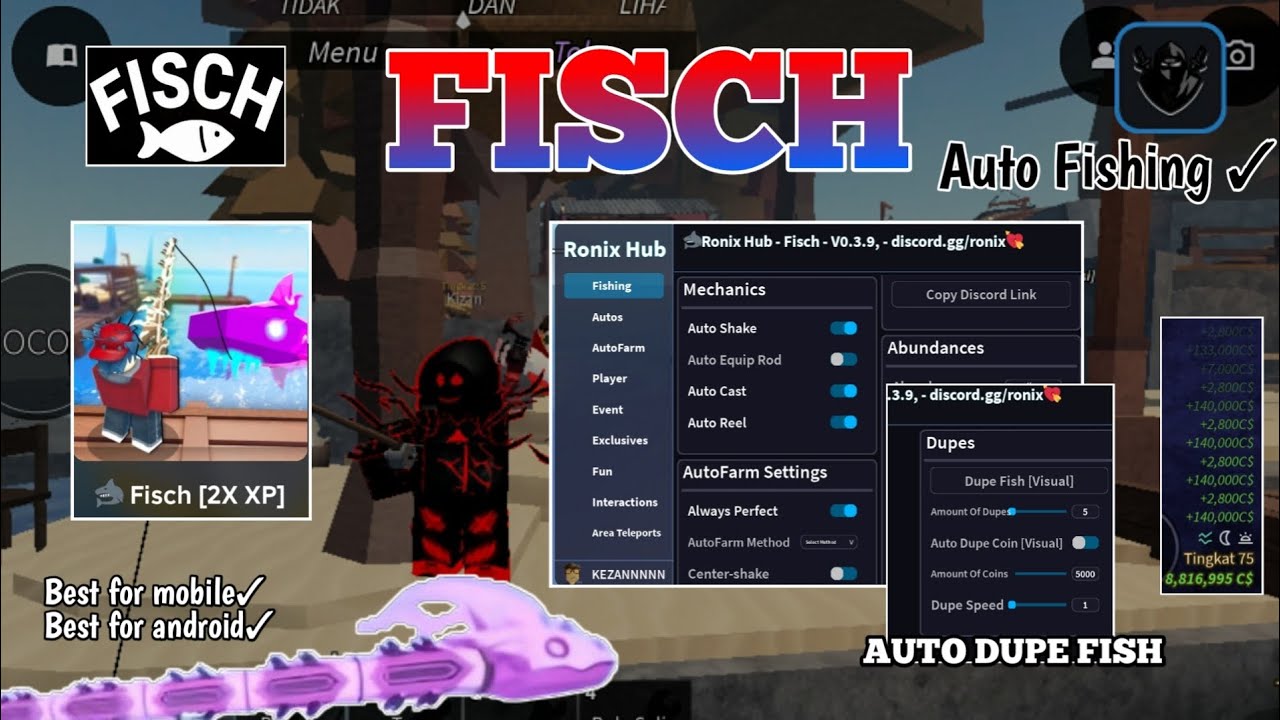 UPDATE FISCH SCRIPT PASTEBIN (DUPE FISH) AUTO FARM LOVESTROME || FREE ...