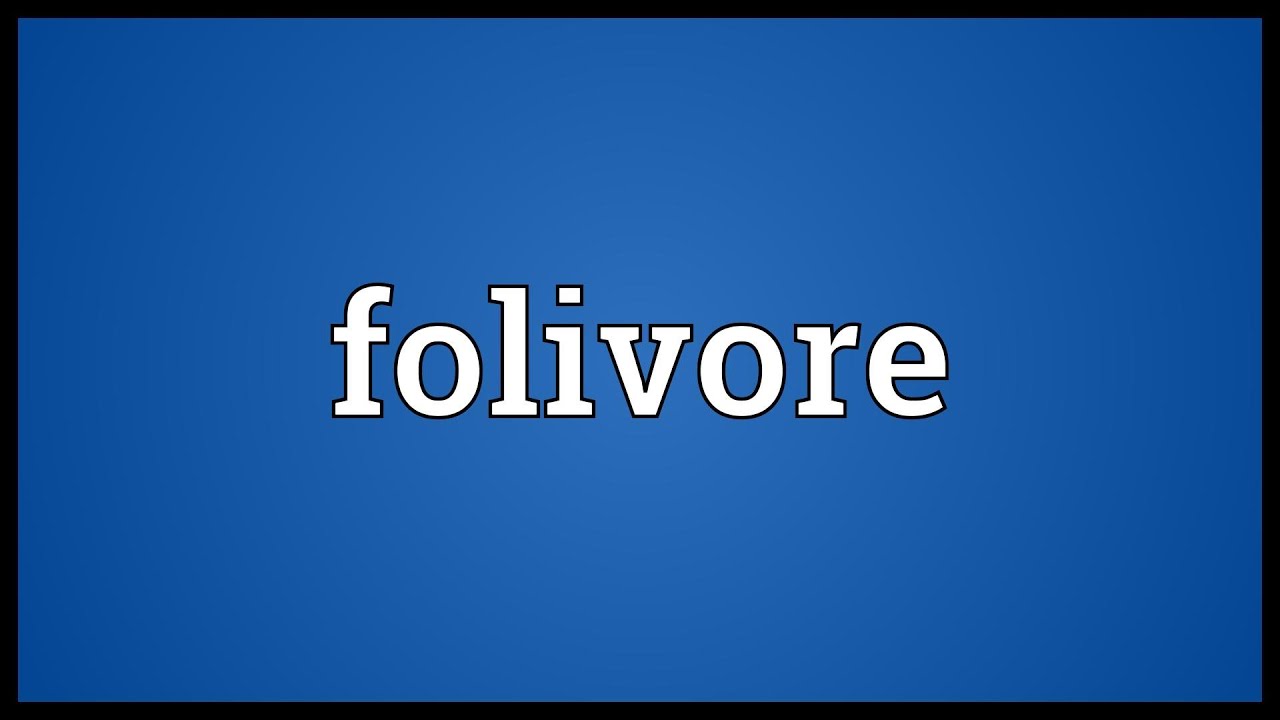Folivore Meaning - YouTube