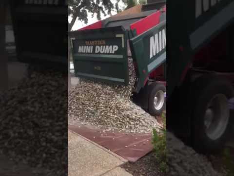 What 6 cubic yards of 1 1/2" rock look like - YouTube