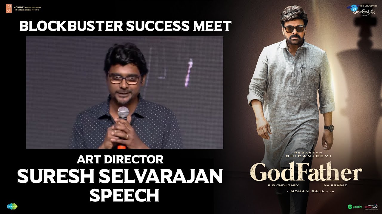 Production Designer Suresh Selvarajan Speech @ GodFather Blockbuster ...