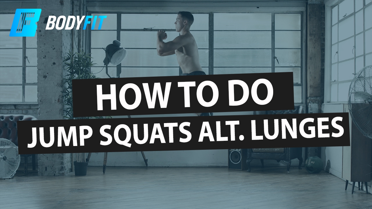 How to do Jump Squats Alternate Lunges: Bodyweight exercises - YouTube