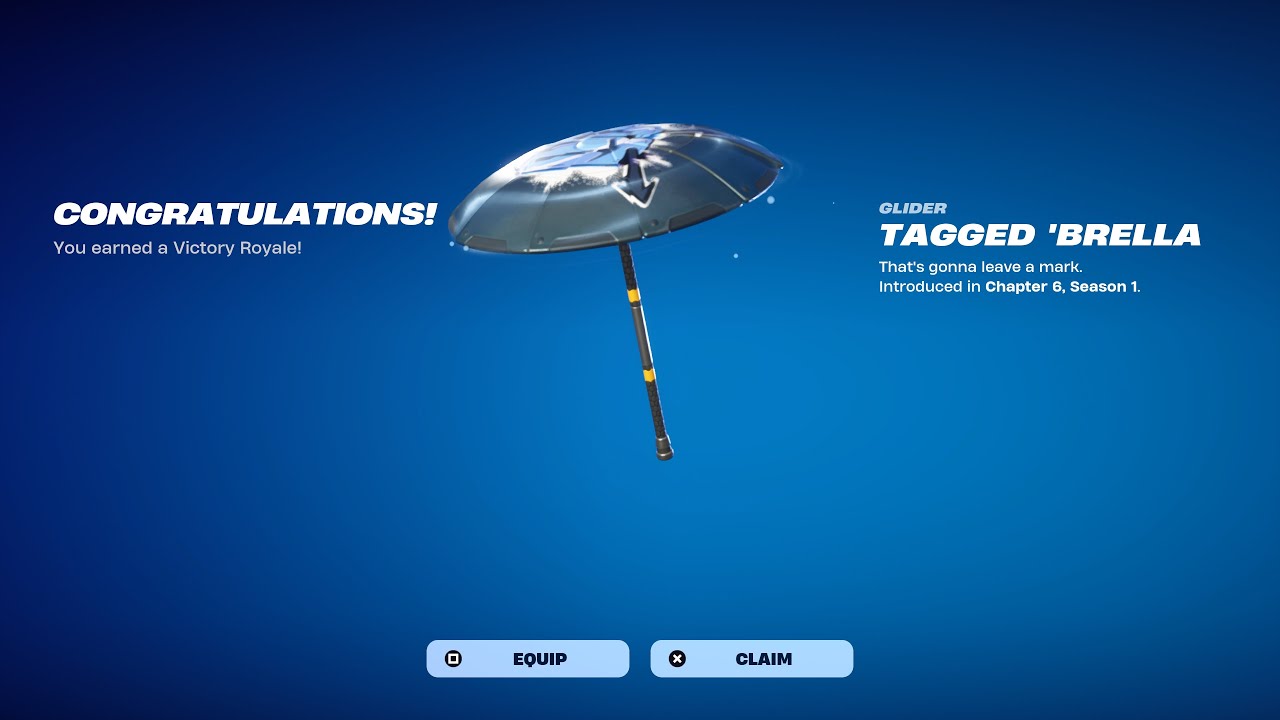 HOW TO GET OG TAGGED BRELLA UMBRELLA GLIDER IN FORTNITE! - YouTube