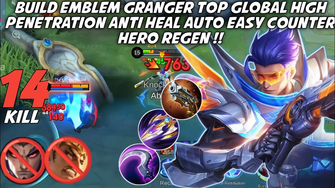 14 KILL AND ASSIST + MVP !! Gameplay Granger Build Emblem Top Global ...