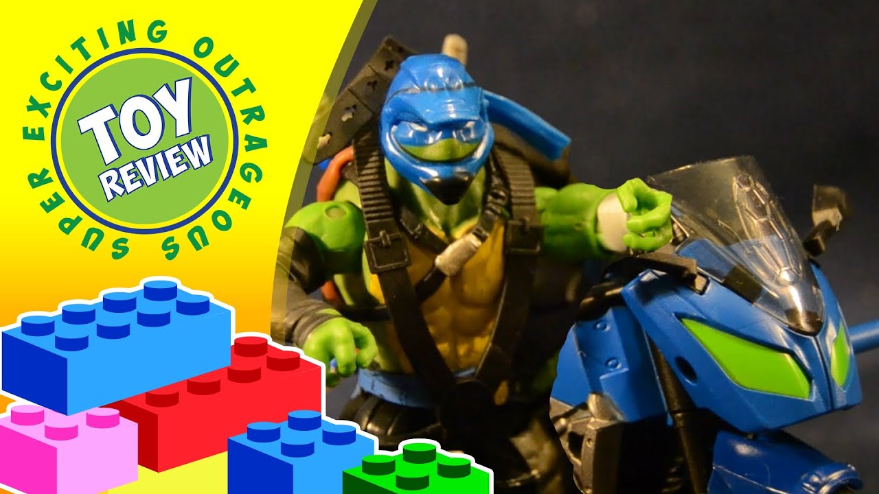 Leonardo with Street Speeder Motorcycle - TMNT: Out of the Shadows Toy ...