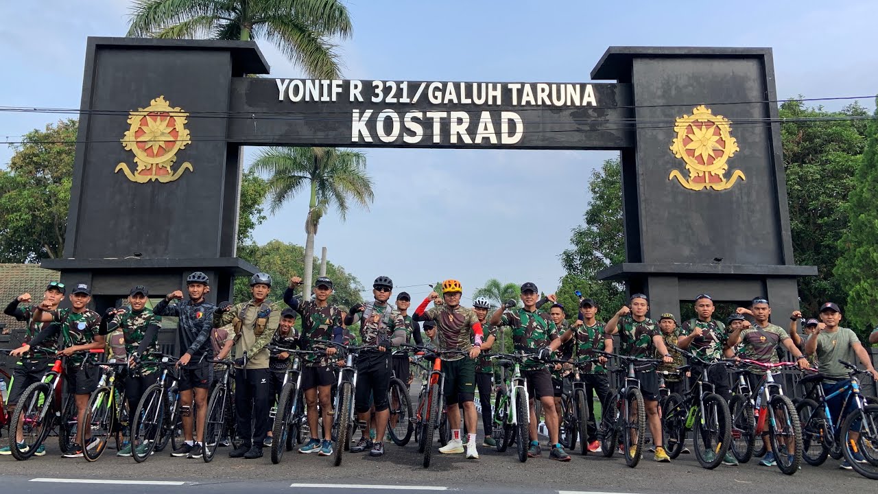Prajurit Yonif 321/GT Menjaga Stamina Tubuh Melaksanakan Gowes Bersama ...