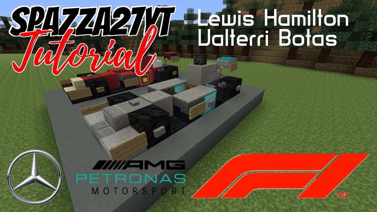 Minecraft Formula 1 Mercedes AMG Petronas 2018 Hamilton Bottas Tutorial ...