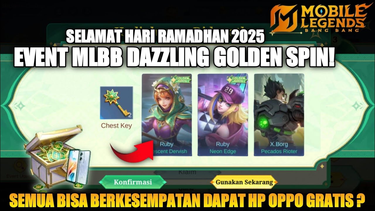 RUBY GOLDEN SPIN!! Event Dazzling Golden Spin Skin Ruby Ramadan Modal ...