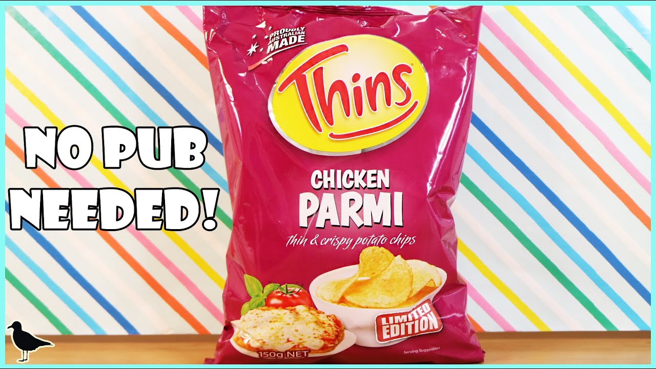 Thins Chicken Parmi Flavoured Chips Food Review! | Birdew Reviews - YouTube