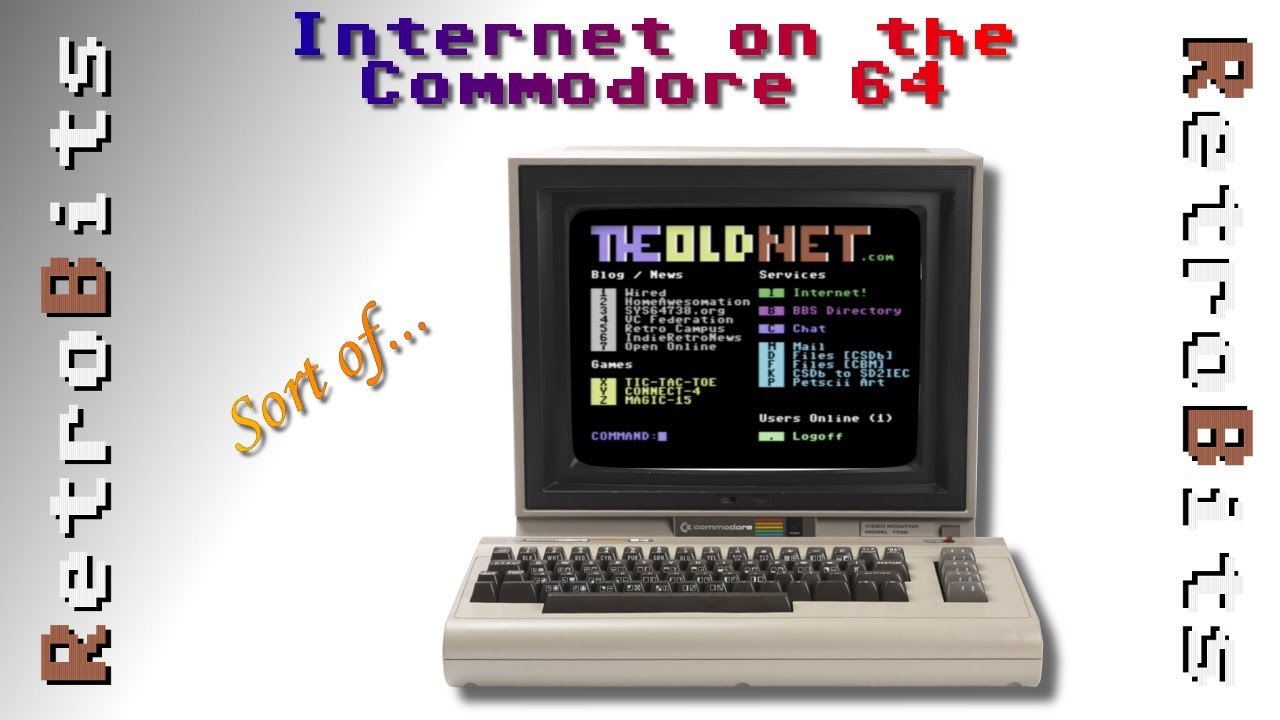 Browsing the Internet on a Commodore 64 with The Old Net BBS - YouTube