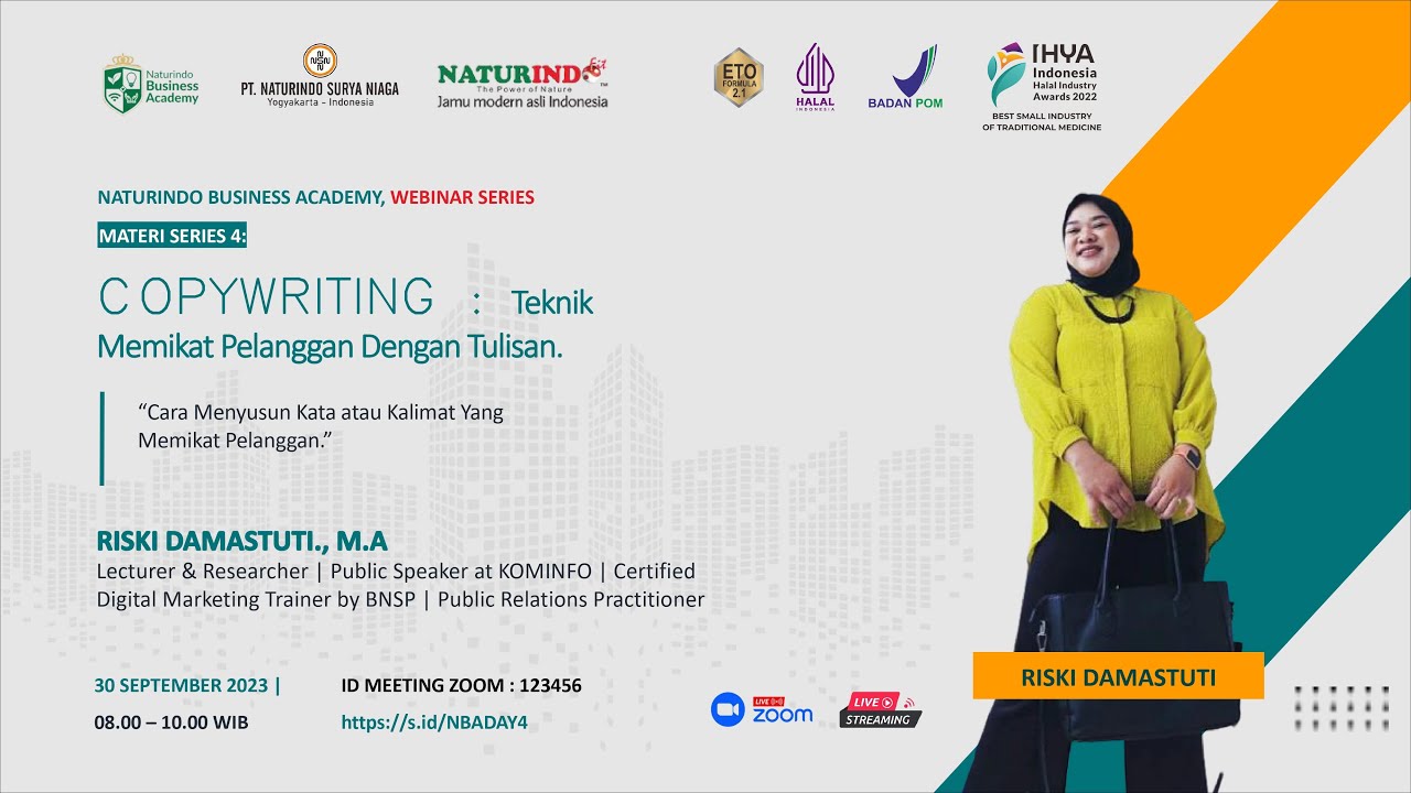 Naturindo Business Academy 4 Copywriting Teknik Memikat Pelanggan