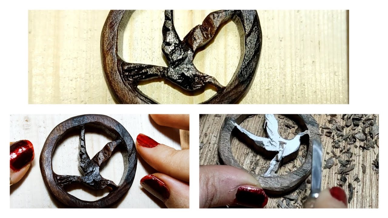 Hand-Carved Wooden Bird in a Walnut Circle | A Stunning DIY Woodworking ...