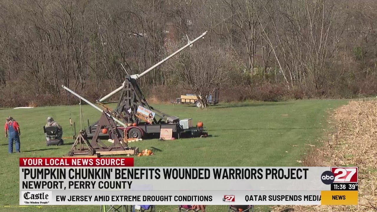 Chuckin' pumpkins for our veterans in Perry County - YouTube