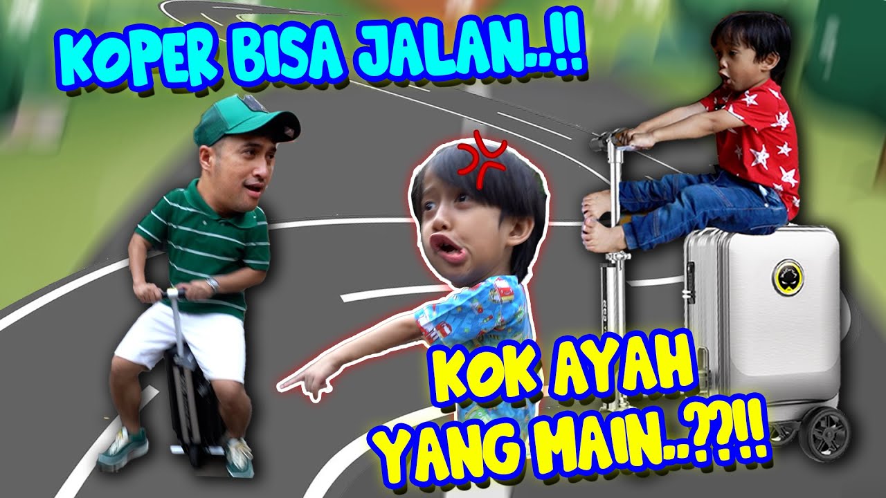 DJALU DZAKY KES3L AYAH YANG MAININ KOPERNYA..!! UNBOXING KOPER JALAN ...