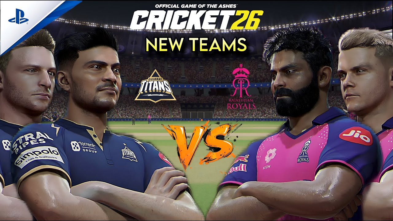 Cricket 26 | GT vs RR | IPL 2026 New Teams 🔥 GT Take On Captain Jadeja ...