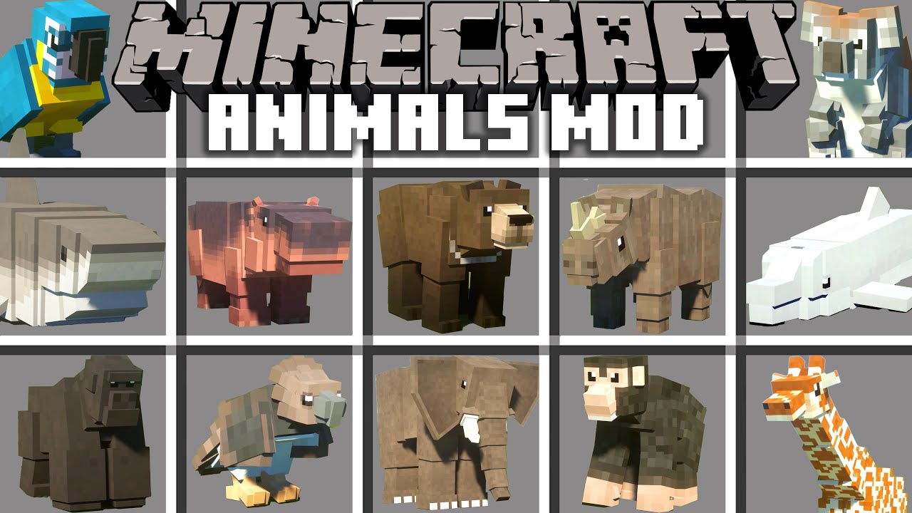 Minecraft Animals Spawn Egg (Zoo & Wild Animals ZAWA) | Minecraft 4K ...