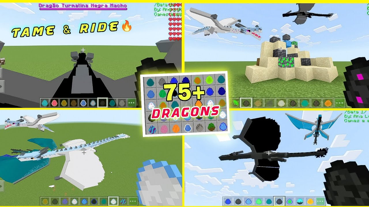 Return Of Dragons ADDON MCPE (1.18) | Dragon Mod Minecraft PE | Ride ...