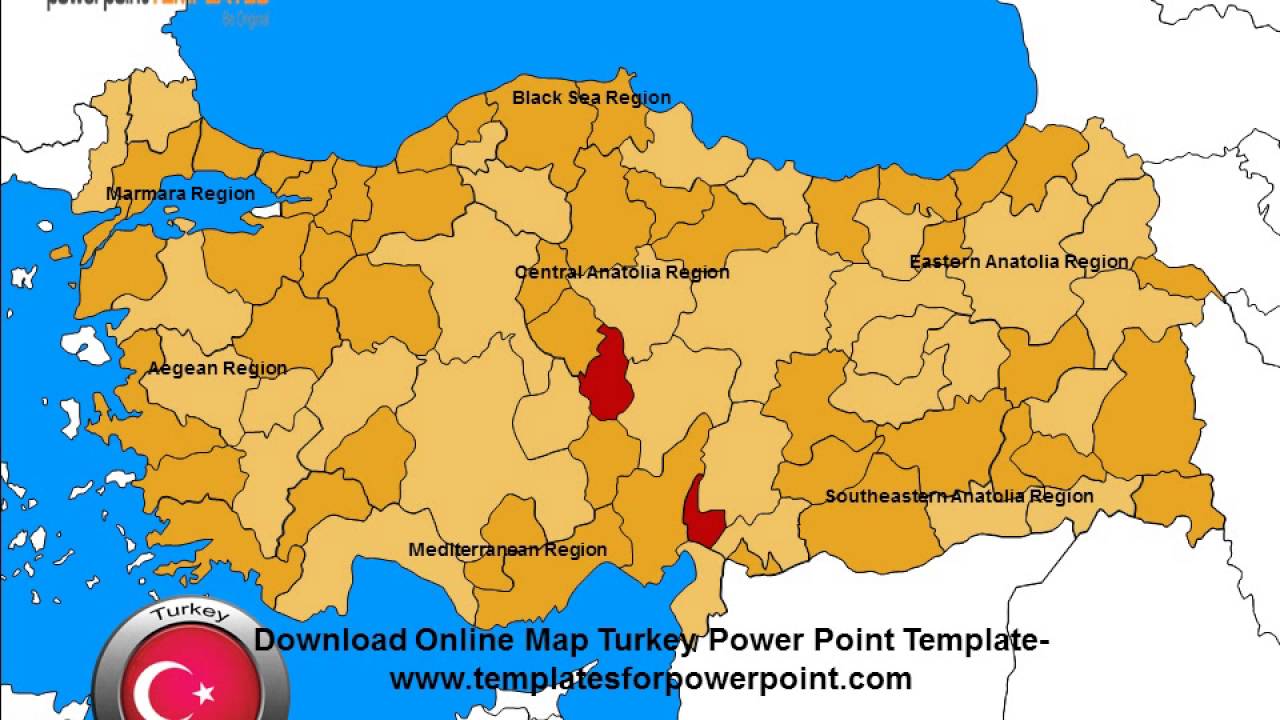 Editable Map Turkey Powerpoint Template - YouTube
