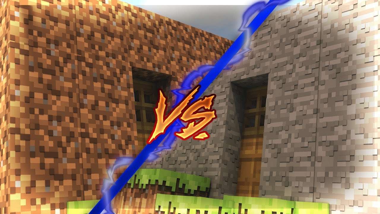 Casa de TIERRA vs casa de PIEDRA | MINECRAFT - YouTube