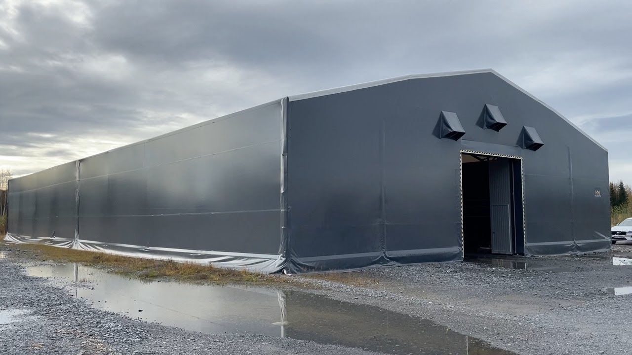 Köp Tälthall Hallgruppen 20x40 PVC hall på Klaravik - YouTube