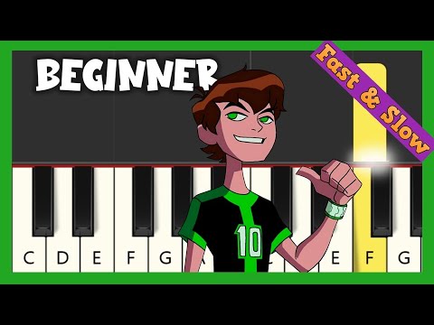BEN 10 OMNIVERSE - BEGINNER Piano Tutorial - YouTube