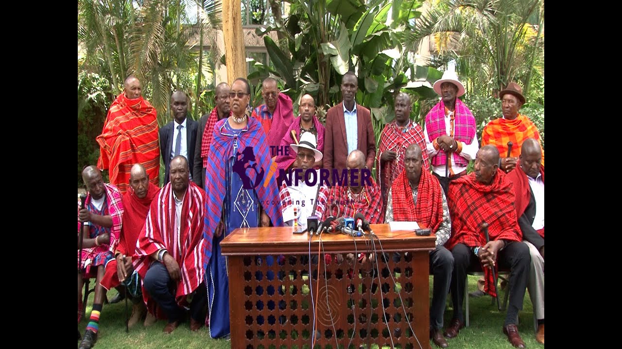 The Maa community present a petition to His Majesty The King Charles ...
